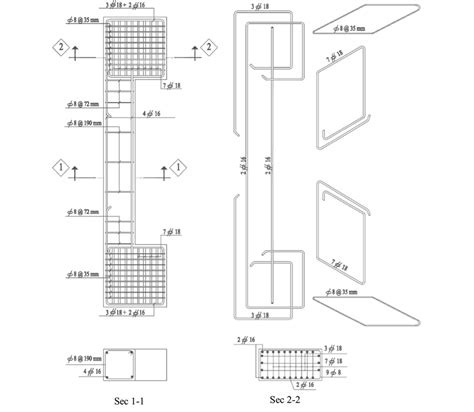 B Test Specimens Reinforcement Details Download Scientific Diagram