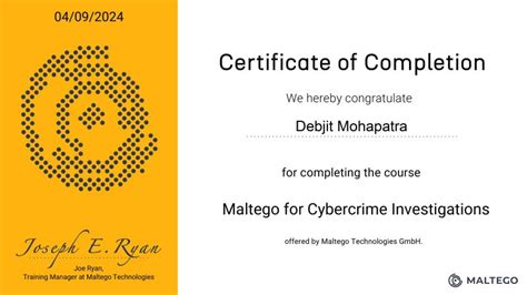 Completed Maltego Certification Debjit Mohapatra Posted On The Topic Linkedin