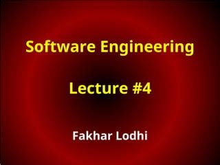 Lecture Ppt Software Engineering Ppt By Vu PPT