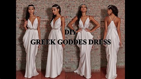 Diy Costume Greek Goddess Toga Dress And Half Crown Youtube