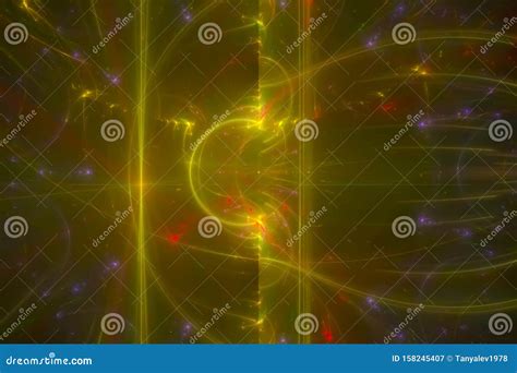 Abstract Fractal Graphic Modern Style Fantastic Dynamic Chaos Texture Element Background Bright
