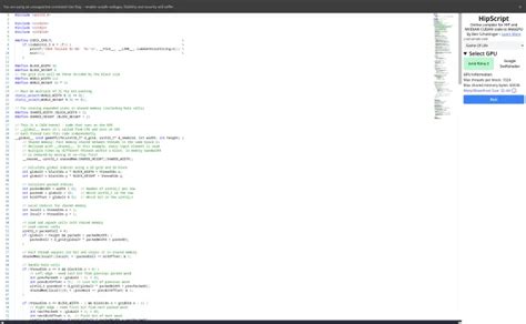Hipscript Allows Nvidia Cuda And Amd Hip Code To Run Within Web Browsers