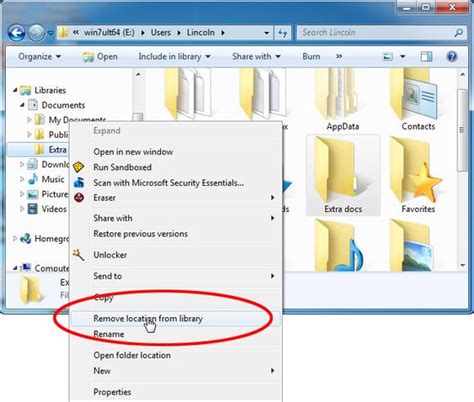 how to personalize the windows explorer navigation bar