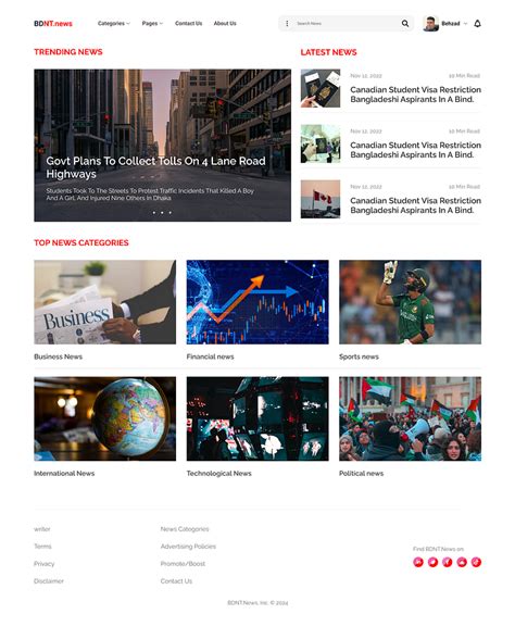 News Website Ui Design Concept By Md Ashif Akanda On Dribbble