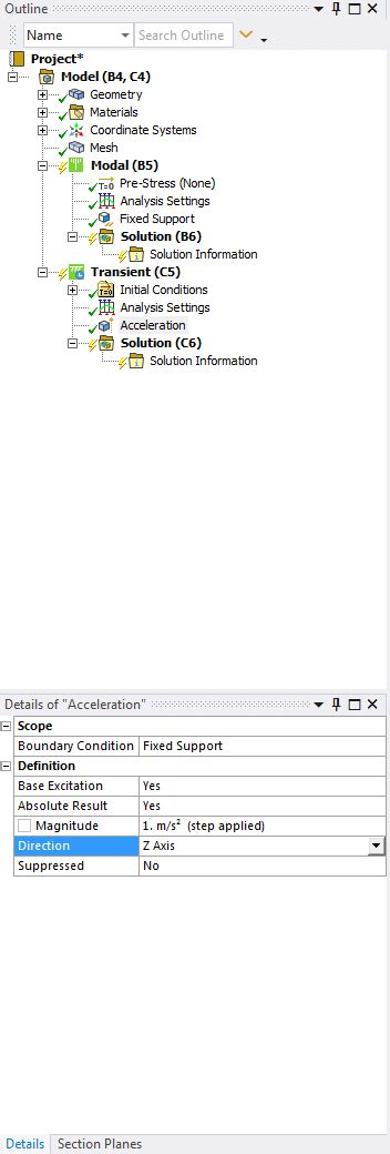 How To Set Boundary Conditions And Direction Of Earthquake Acceleration