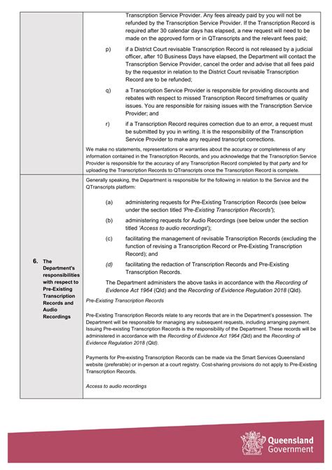 Queensland Australia Request For Transcript And Financial Hardship Fee