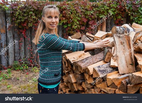 Lady Put Fire Log Over 10 Royalty Free Licensable Stock Photos Shutterstock