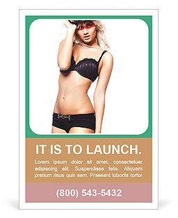 Babe Woman Flirting On A White Background With Sex Appeal Ad Template Design ID 0000091874