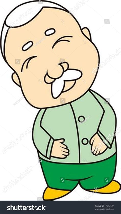 Cartoon Asian Grandfather