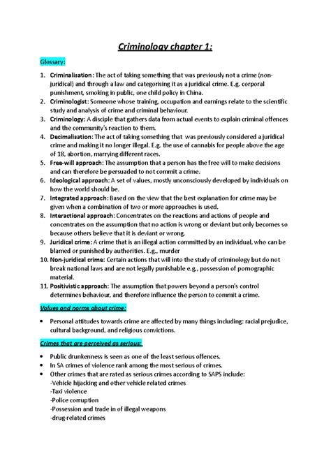 Theoretical Approaches of Crime: A Comprehensive Overview - Studocu