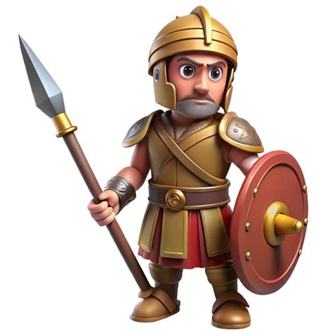 Magnificent Traditional Dramatic Classic 3d Cartoon Roman Soldier Illustration Premium Original