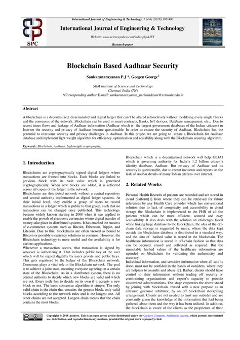 Pdf Blockchain Based Aadhaar Security