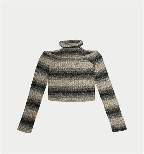 당일출고y2k 배색 홀터넥 쫀쫀 스트라이프 오프숄더 골지 크롭 긴팔티 니트 긴팔티 섹시 여리 유니크 데이트룩 연말 파티룩 클럽룩 에이블리