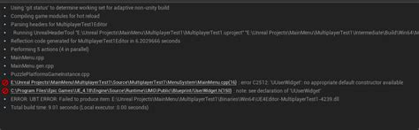 C Unreal Engine 4182 No Default Constructor Exists For Class