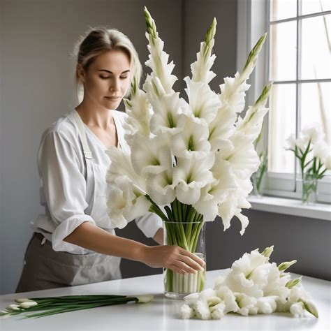 White Gladiolus Flower Arrangements