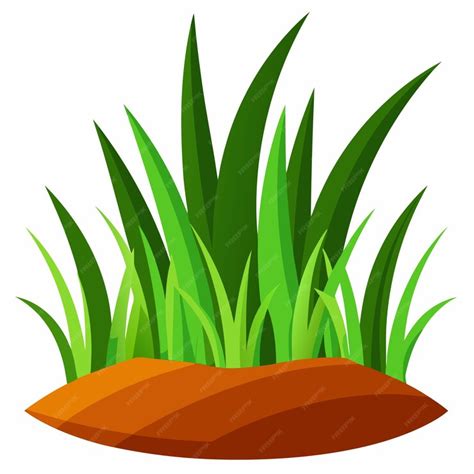 Grass Clipart Cartoon Style Vector Illustration Premium Ai Generated