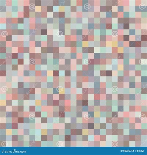 Seamless Symmetric Pattern Of Squares Retro Colors Geometric Co Stock