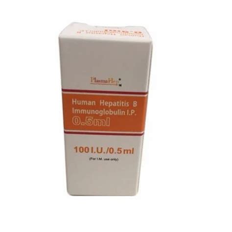 Human Hepatitis B Immunoglobulin Tabletsplasmahep 100iu Injection 1