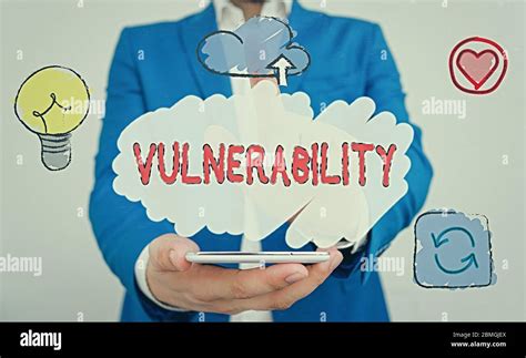 Conceptual Hand Writing Showing Vulnerability Concept Meaning State Of Being Exposed To The