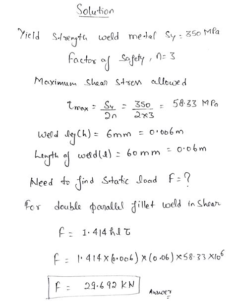 [solved] estimate the static load that can be carried by the joint