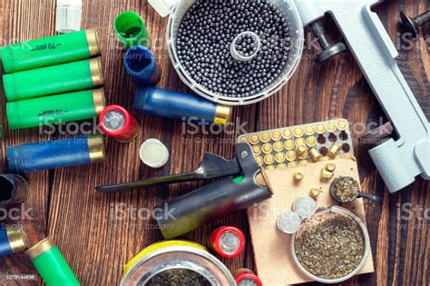 Shotgun Shells Reloading Process With Special Reload Equipment Powder