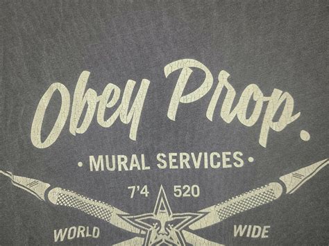 Obey Prop Mural Services Measure Twice Cut Once Adult… Gem