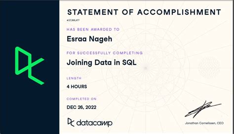 Esraa Nageh On Linkedin Sql Datacamp Data 15 Comments