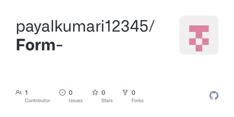 GitHub Payalkumari Form