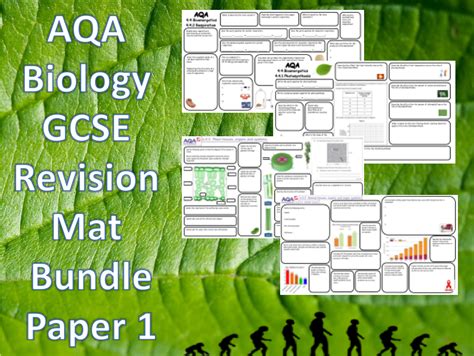 Home Learning Aqa Gcse Combined Science Biology Revision Mat Bundle