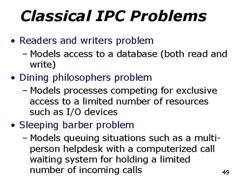 Interprocess Communication Interprocess Communication Deadlocks Classic Ipc Problems