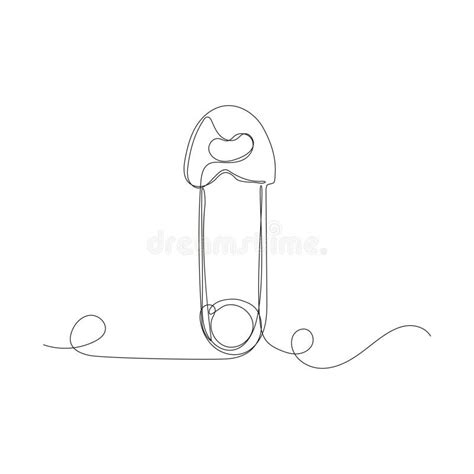 Continuous One Line Drawing Pin Stock Illustrations Continuous One Line Drawing Pin Stock
