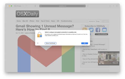 How To Get Ssl Certificate Info In Safari On Mac