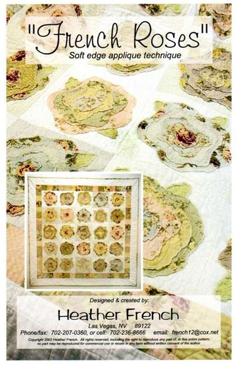 French Roses Quilt Pattern Rose Quilt Quilt Patterns Free Raw Edge