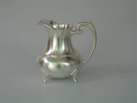 Non Polished Silver Plated Brass Silver Plated Jug Style Antique