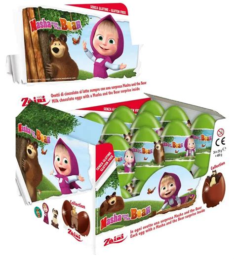 Zaini Masha And The Bear 24 Chocolate Eggs Click Cuisine