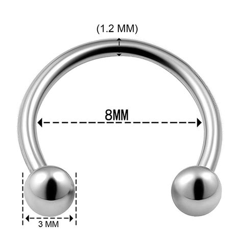 10pcs Titanium Anodized Stainless Steel Captive Ey Vicedeal
