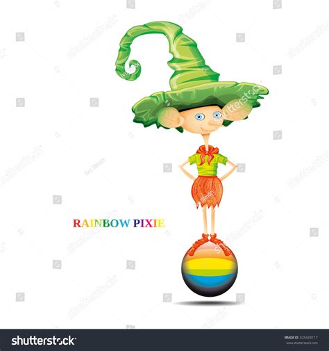 Rainbow Pixie Stock Vector Royalty Free 325433117
