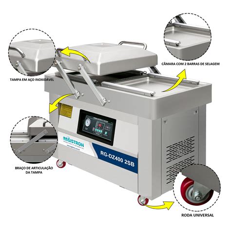 Seladora A Vácuo Dupla Rg Dz400 2sb Mostruárioregistron Máquinas E