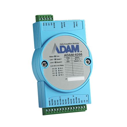 ADAM 6266 4Relay 4DI IoT Modbus SNMP MQTT 2Ports Ethernet Remote I O Semaphore Systems