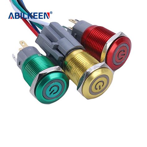 Ib16f P11 E Power 16mm Push Button Switch With Power Logo Aibeiken