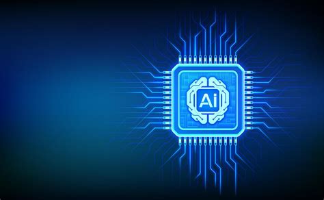 Artificial Intelligence Chip With Ai Digital Brain Circuit Board Icon Artificial Intelligence