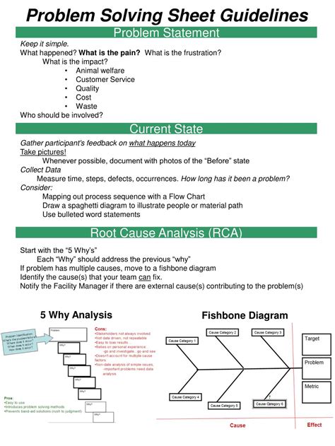 Ppt Problem Solving Sheet Guidelines Powerpoint Presentation Free Download Id2279312