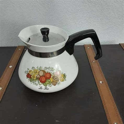 Vintage 1970s Corning Ware Spice Of Life Tea Pot And Coffee Pot