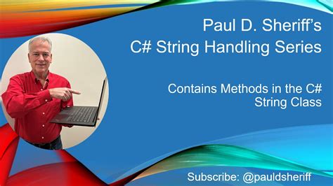Contains Methods In The C String Class Youtube