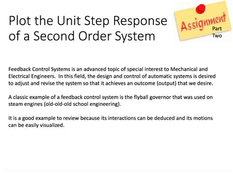 Solved Plot The Unit Step Response Of A Second Order System Chegg Com