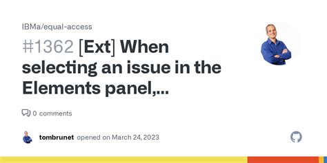 Ext When Selecting An Issue In The Elements Panel Automatically Set