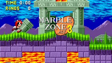 Sonic The Hedgehog 1 Marble Zone Act 3 Mighty Aquaslash And Cinossu