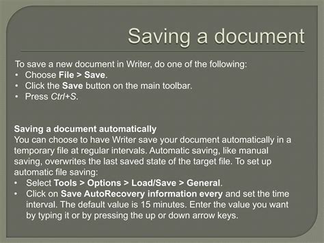 Libre Office Writer Lesson PPTX