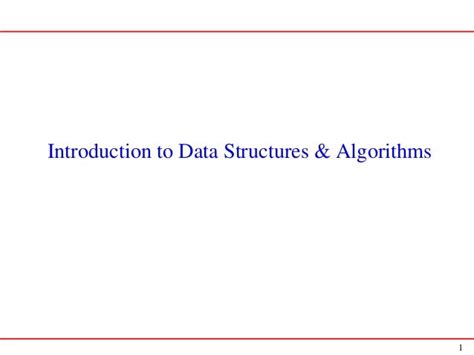 Introduction To Data Structures And Algorithm