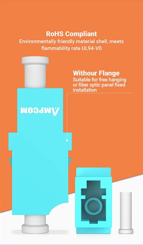 AMPCOM Pcs LC UPC Fiber Optical Coupler Adapter LC To LC Simplex Duplex Connectors Single Mode